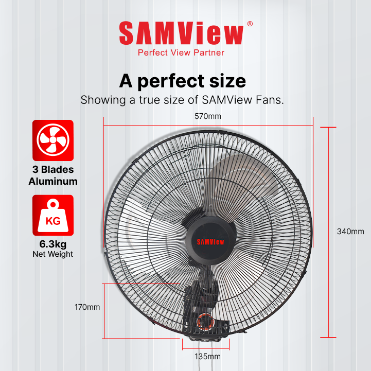 SAMView Industrial Wall Fan 20″ – Samview Malaysia