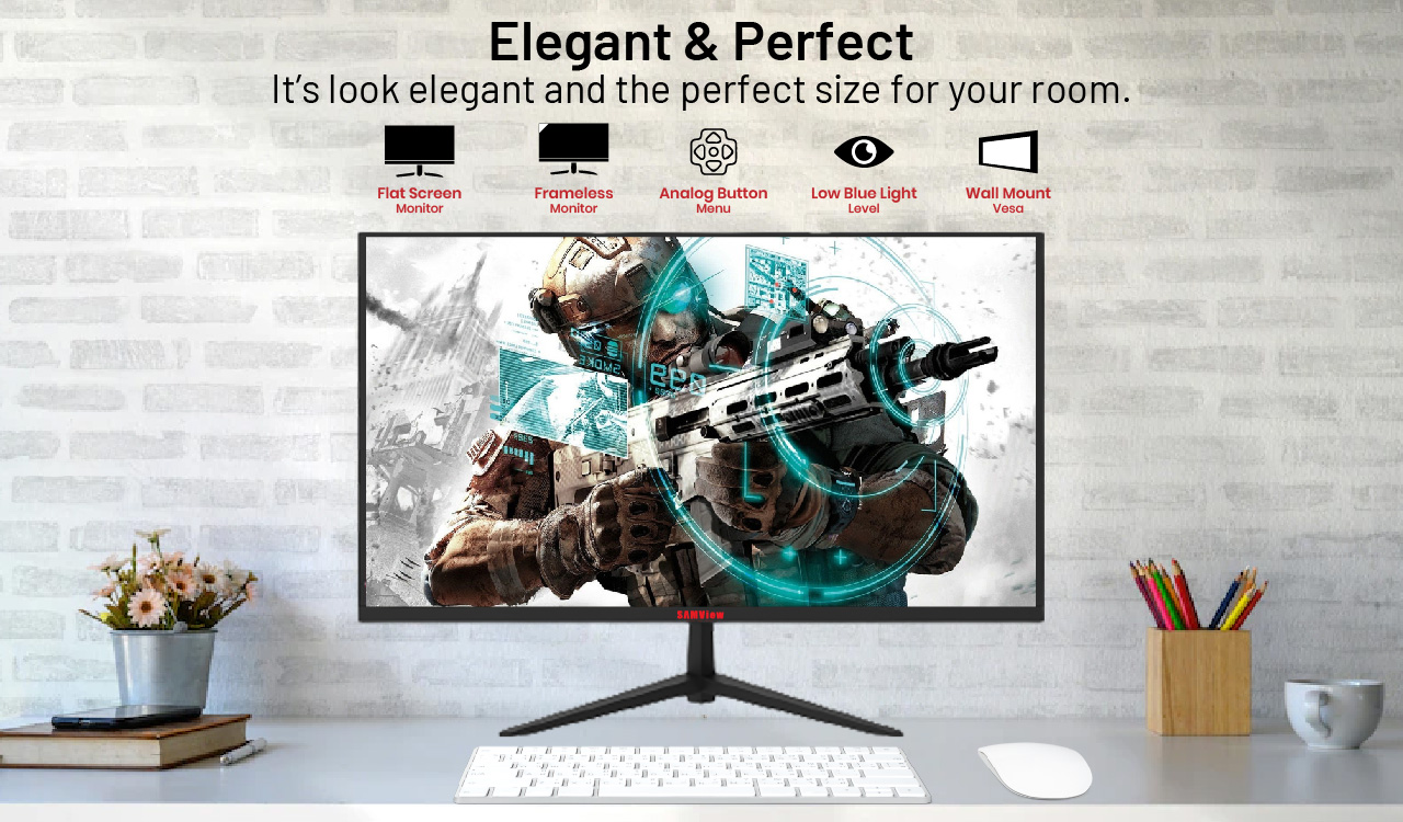 SAMView FHD LED Monitor 23.8″ with Freesync & BLUE Low Light – Samview ...