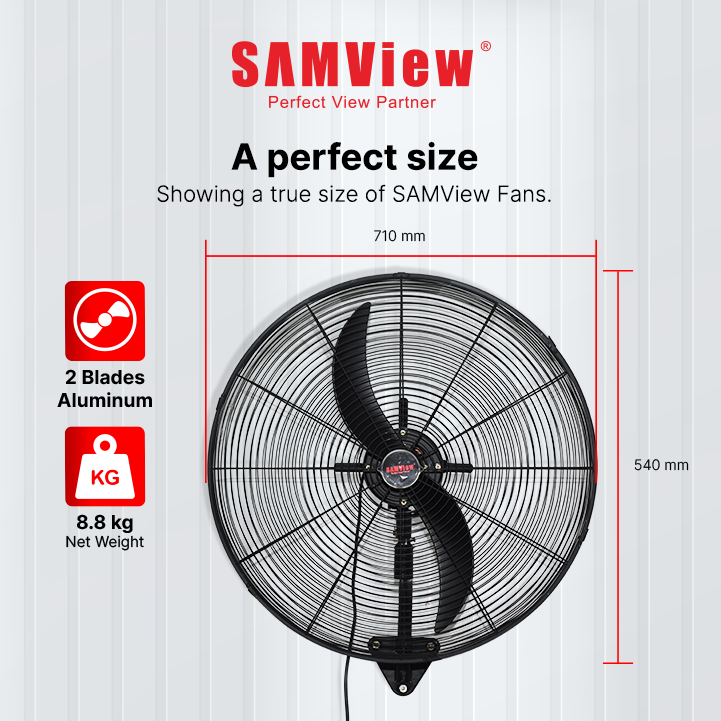 SAMView Industrial Wall Fan 26″ – Samview Malaysia